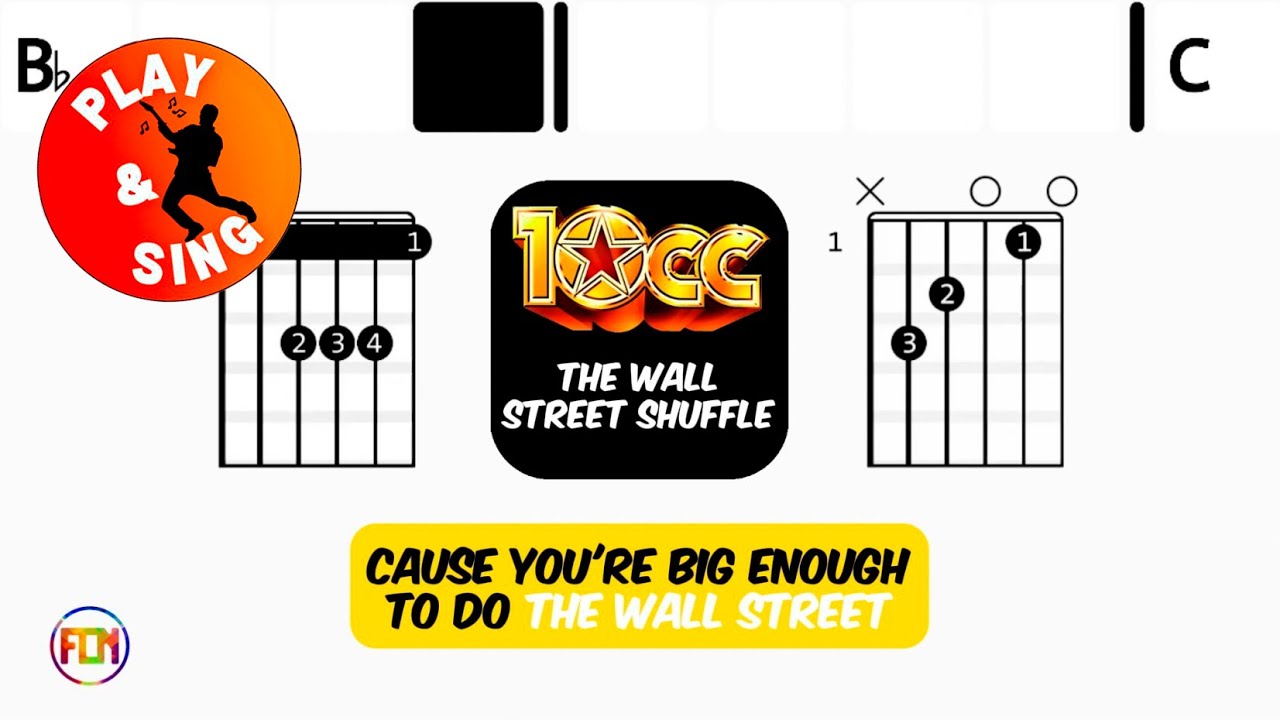 10CC - The Wall Street Shuffle | Scrolling Guitar Chords & Lyrics - YouTube