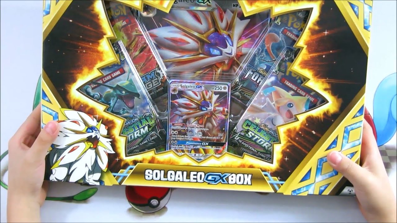 Pokemon TCG Opening Third Solgaleo GX Box - YouTube
