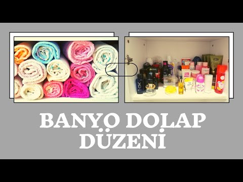 Küçük banyo dolabımı düzenledim/ HAVLU KATLAMA / BANYO DOLABI TEMİZLİĞİ  / BAHAR TEMİZLİĞİ