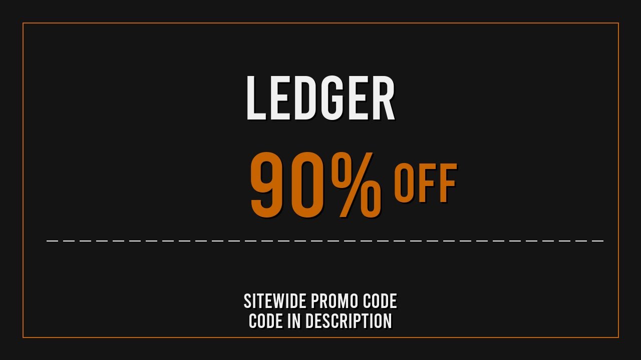 Ledger Discount Code 2025 May - YouTube