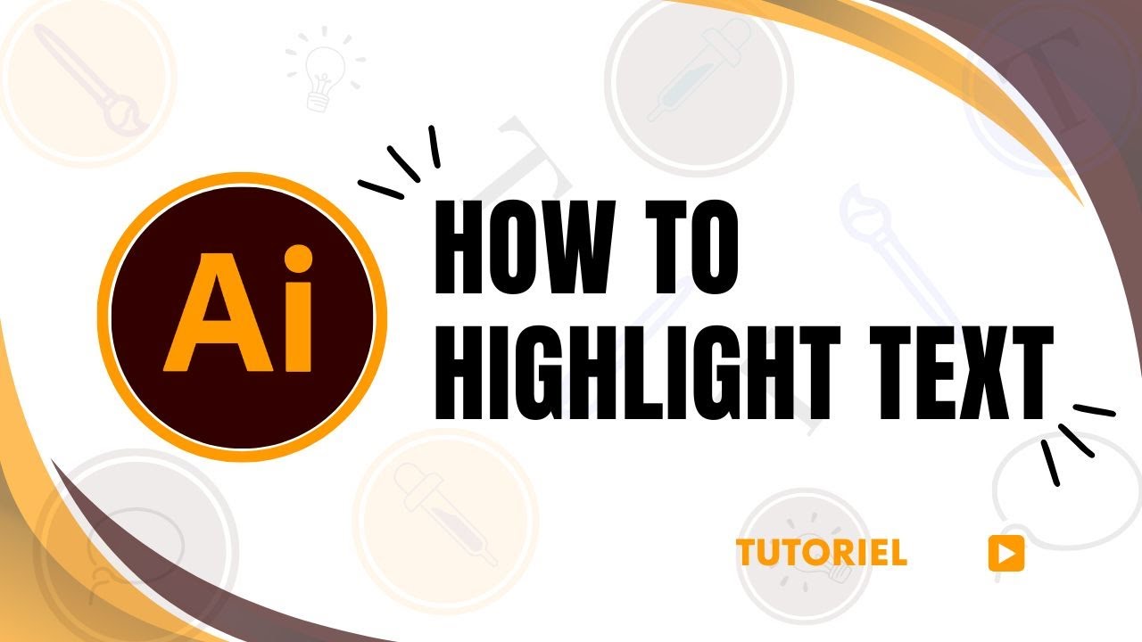 How to highlight text in Adobe Illustrator - YouTube