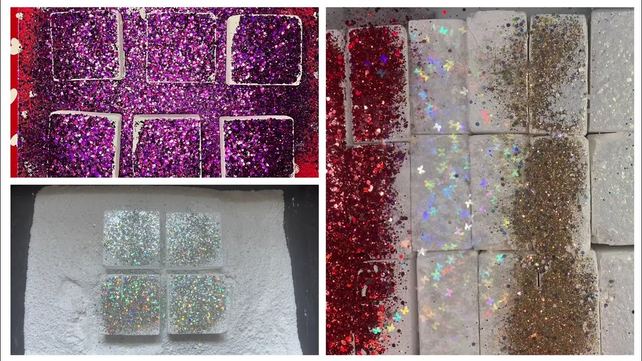 Plain Blocks Topped w/ Glitter Compilation Edit Pt.1/2 - YouTube