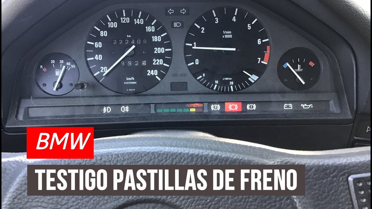 testigo pastillas de freno BMW E30, BRAKE PAD LIGHT - YouTube