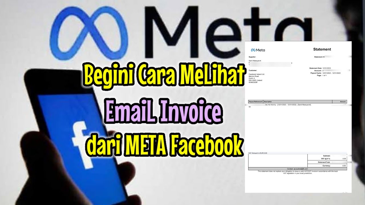 Cara Melihat Email dari META Facebook yang berisi Rincian pendapatan ...