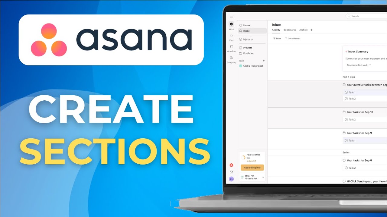 How To Create Sections In Asana Tasks To Organize Your Subtasks - YouTube