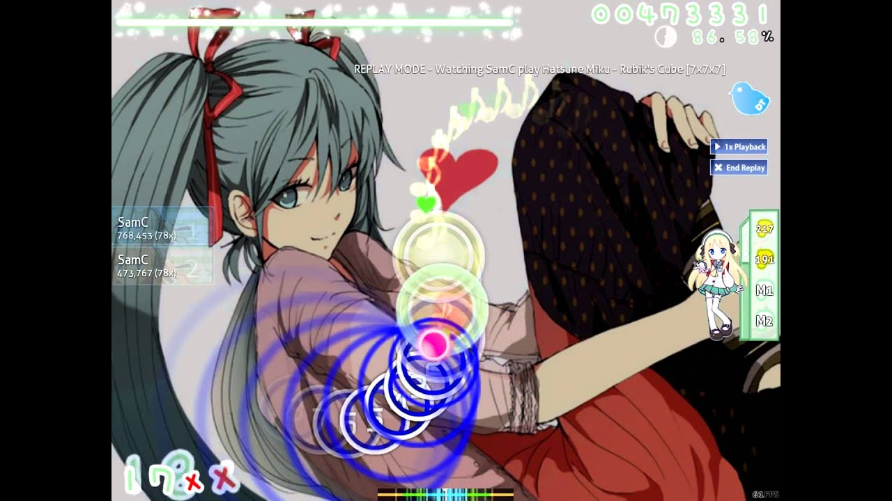 [osu!] Hatsune Miku - Rubik's Cube (SamC) - YouTube