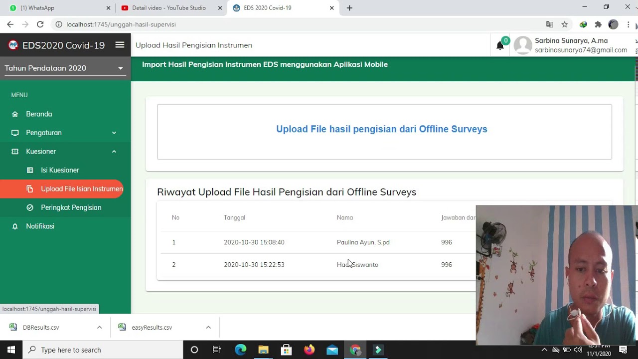 Cara Upload File Offline Survey ke Aplikasi PMP 2020 - YouTube