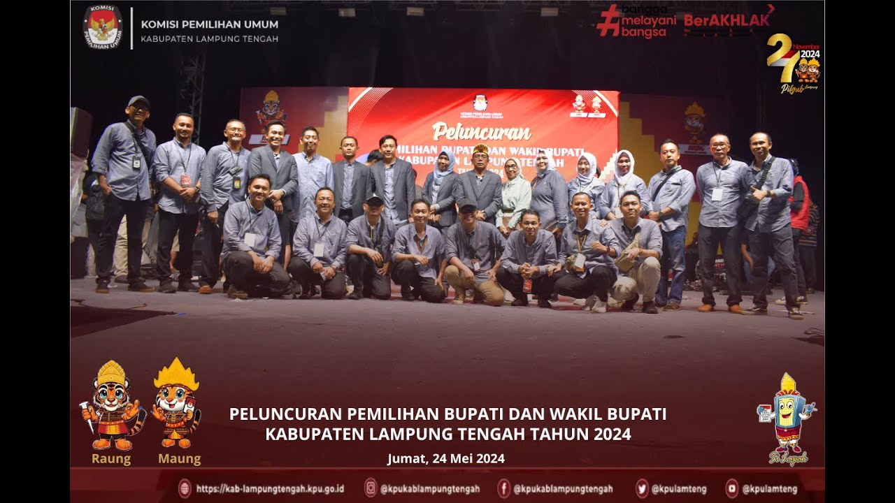PELUNCURAN JINGLE DAN MASKOT KPU KABUPATEN LAMPUNG TENGAH - YouTube
