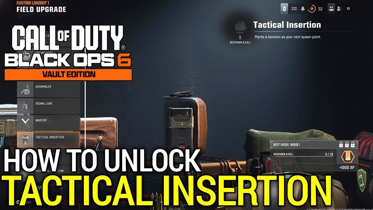 How to Get Tactical Insertion BO6 Tactical Insertion Unlock BO6|BO6 How ...