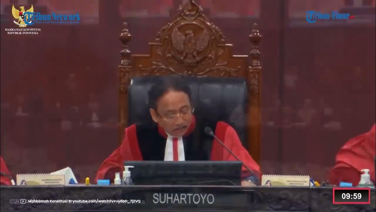 Momen Ketua MK Tegur Ketua KPU di Ruang Sidang: Pak Hasyim Kok Diam Saja? - YouTube