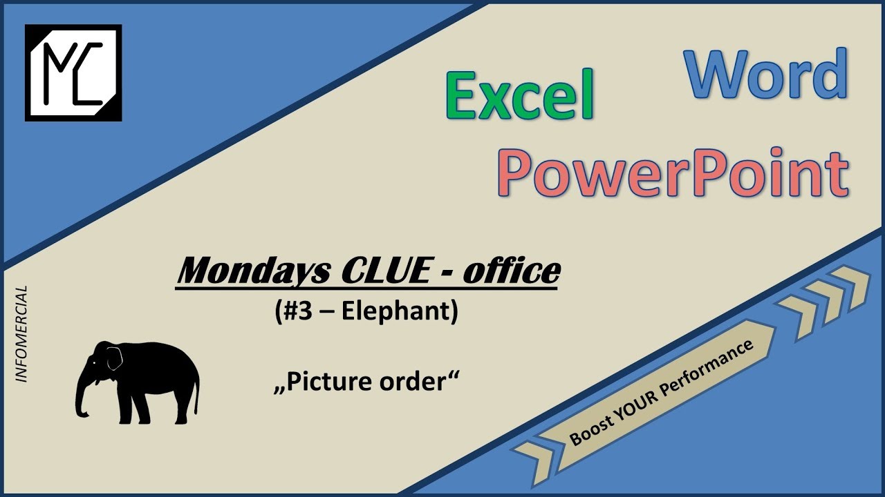 Mondays CLUE - Powerpoint tutorial - #3 "Picture order" - YouTube