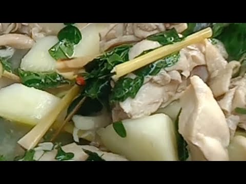 Pinoy Recipe Tinola manok na maraming papaya may Gulay na may ulam at ...