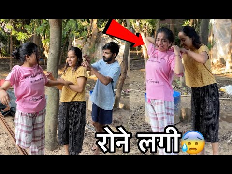 Crazy prank on family 🔥 | रोने लगी ginni 😭 | Ginni pandey pranks - YouTube