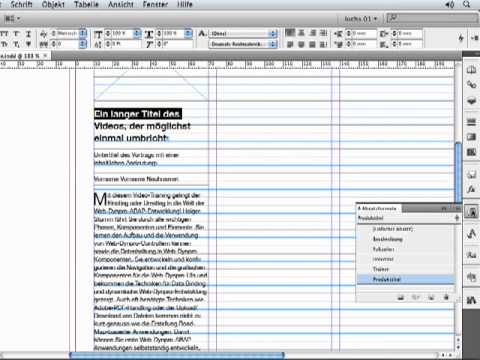 Layout mit Platzhaltern für Texte und Bilder - Episode 201 - YouTube