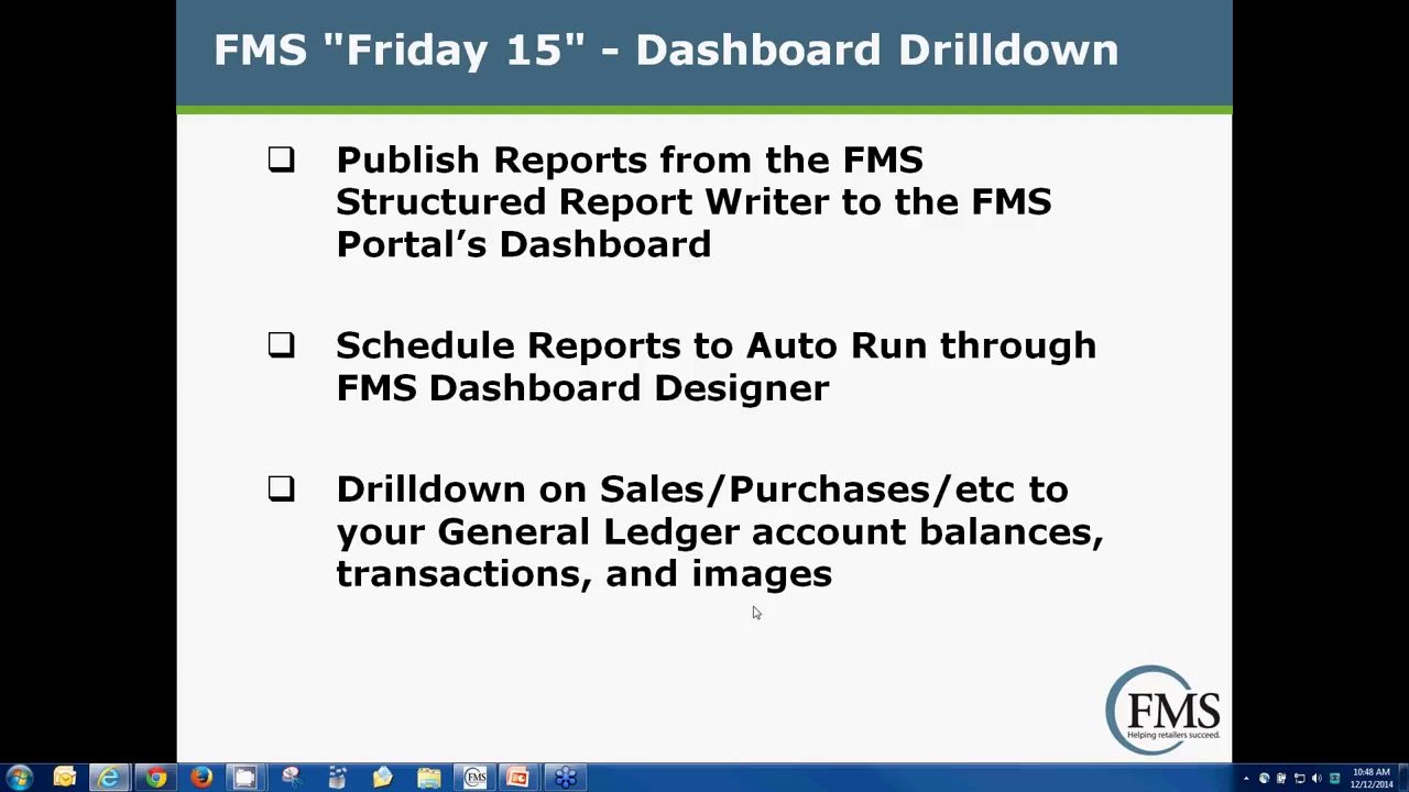 FMS Friday 15 Dashboard Reports with Drilldown Capability - YouTube