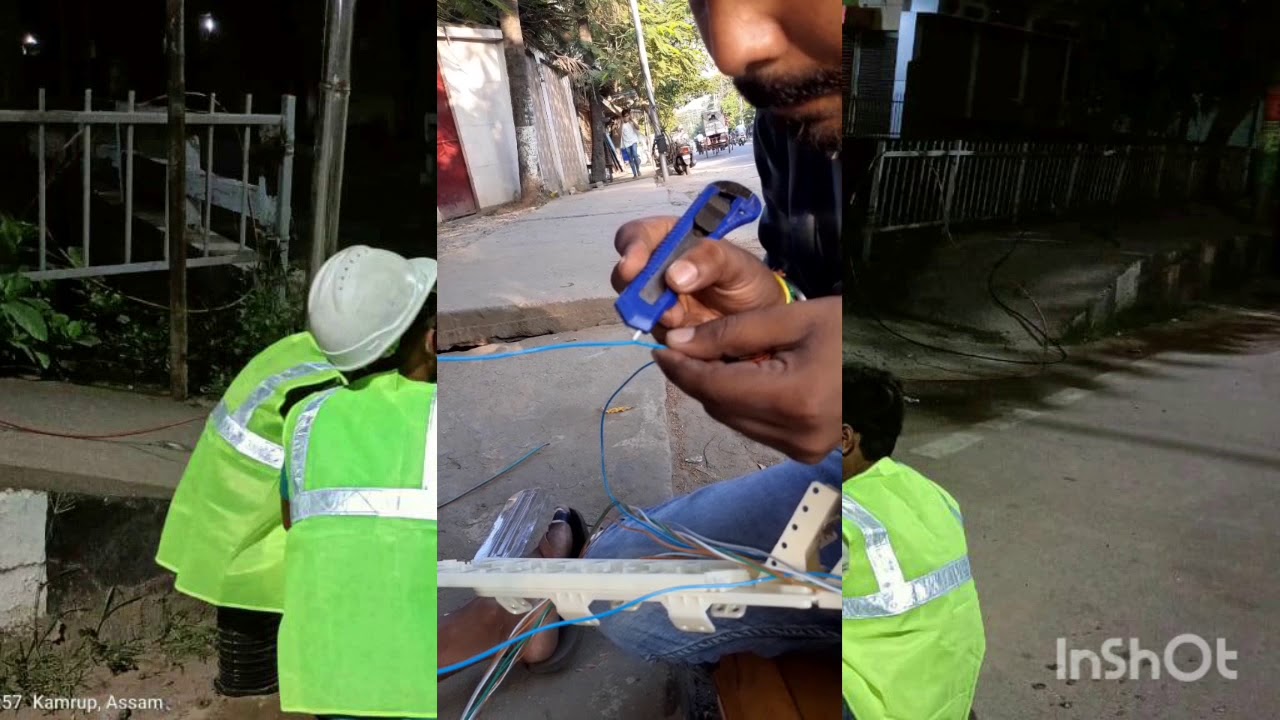 Optical cable, outer sheath and armor removal - YouTube