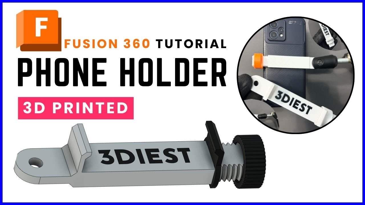 Phone Holder 3D Printed | Fusion 360 Tutorial for 3D printing - YouTube