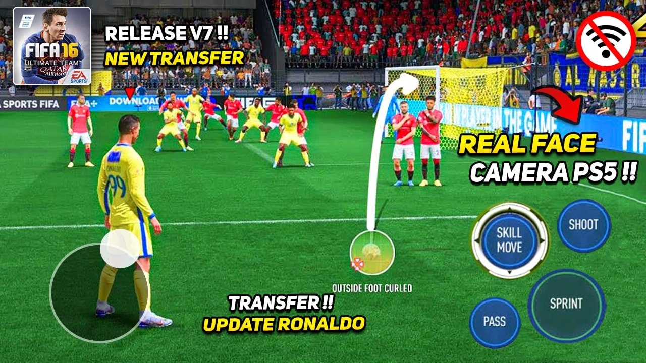 FIFA 16 ANDROID OFFLINE New Transfers Squad & Kits Camera PS5 Real Face ...
