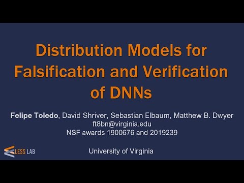 Distribution Models for Falsification and Verification of DNNs - YouTube