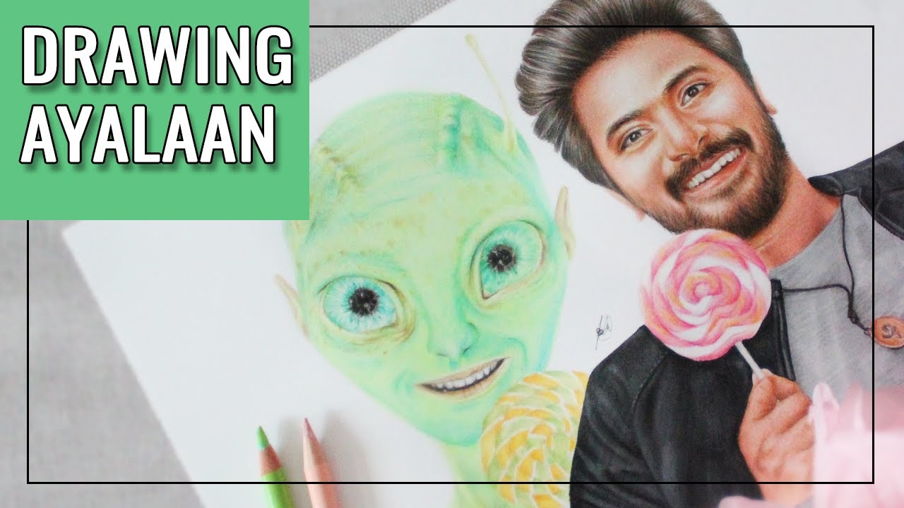 AYALAAN FIRST LOOK: Drawing Sivakarthikeyan in Ayalaan / Jenni La - YouTube