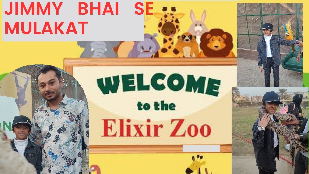 Elixir zoo Karachi Vlog 2025 🦎🐍🦓🐎 "Jimmy Bhai meet up" 🤗#elixirzoo # ...