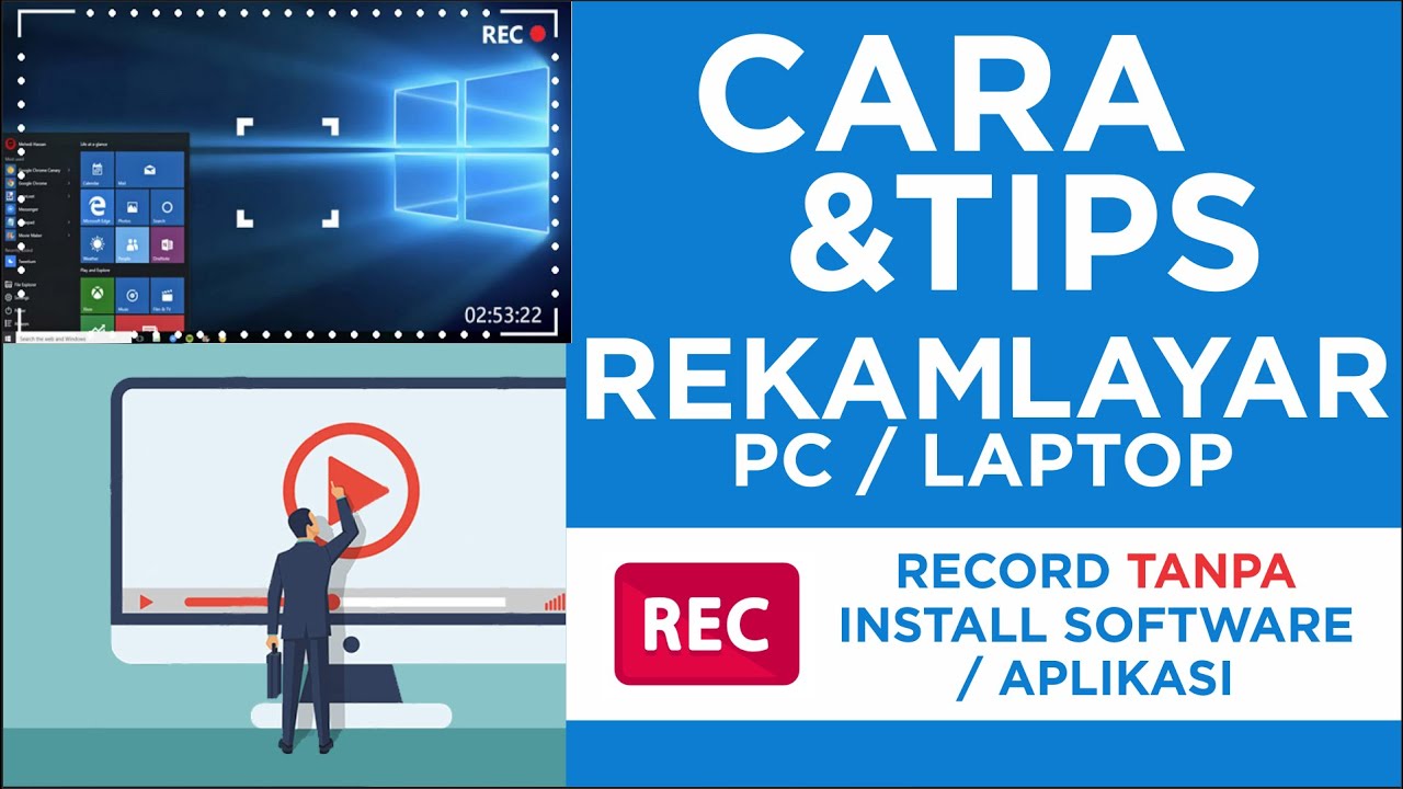 Cara mudah REKAM LAYAR PC / LAPTOP TANPA APLIKASI - YouTube