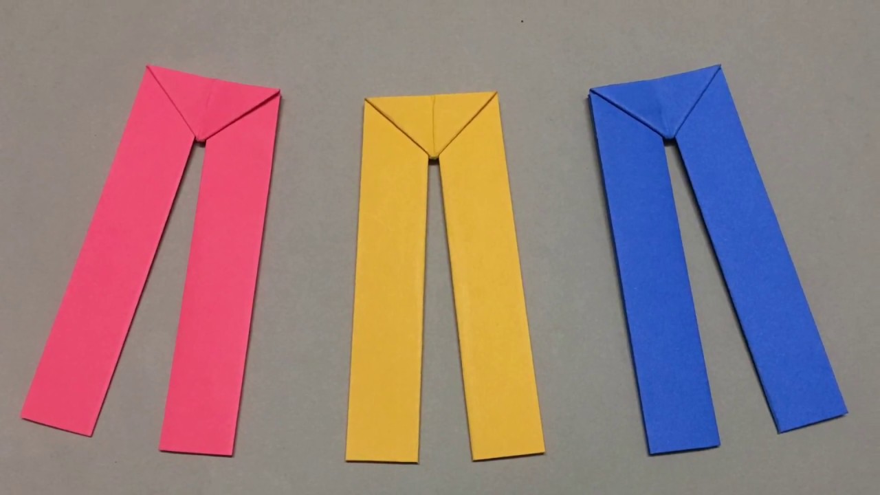 How to Make Origami Pants - Easy Paper Crafts - YouTube
