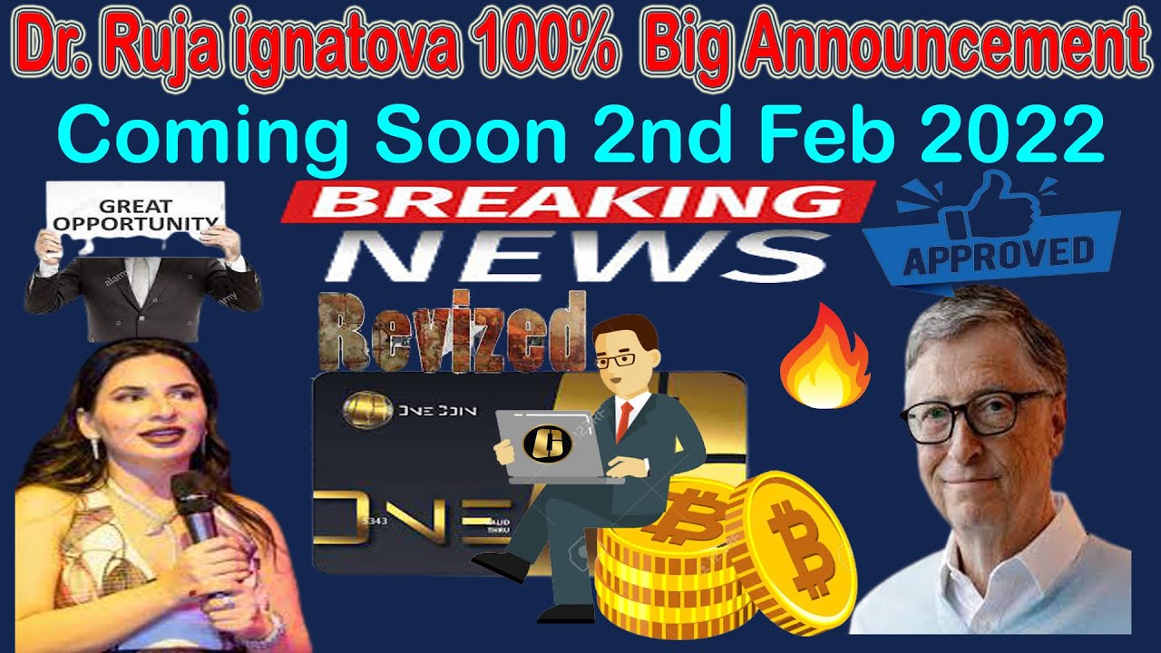 Dr. Ruja ignatova 100% Big Announcement Coming Soon 2nd Feb 2022 | AK ...