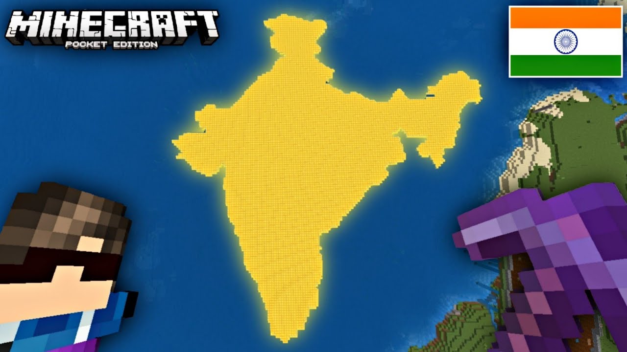 I build *INDIA* in Minecraft pe #24 || Minecraft pocket edition Hindi ...