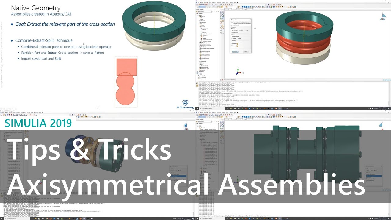 Abaqus 2019 - Axisymmetrical Assemblies - YouTube