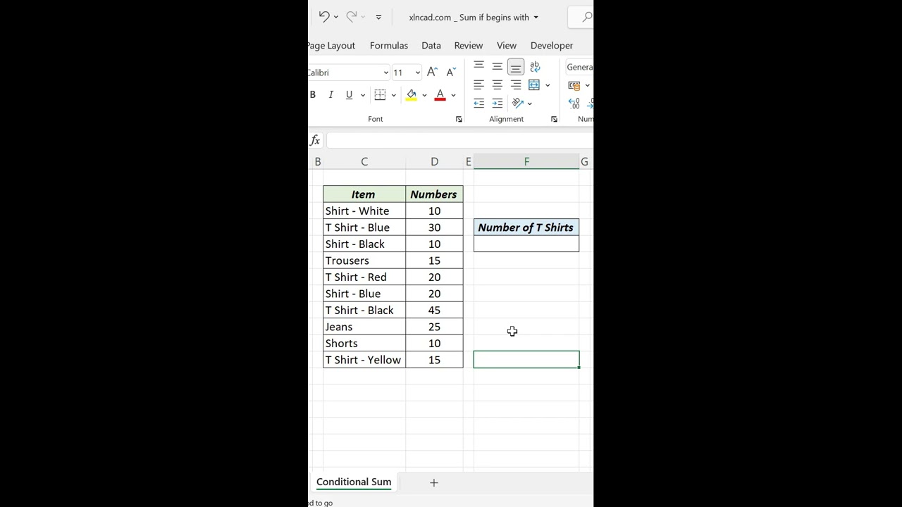 Conditional SUM In Excel YouTube Conditional SUM In Excel YouTube
