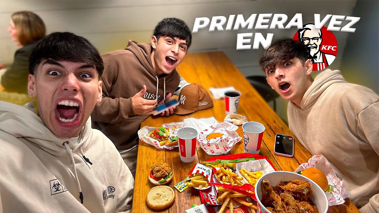 COMIENDO en KFC por PRIMERA VEZ - YouTube