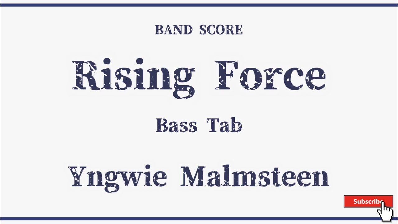 【Yngwie Malmsteen】Band Score「Rising Force」Bass Score！ - YouTube