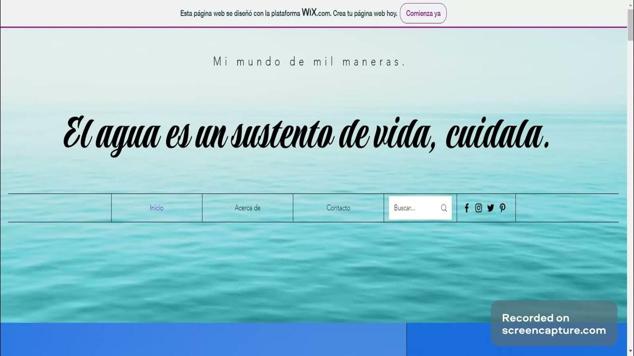 El agua es un sustento de vida, cuidala - YouTube
