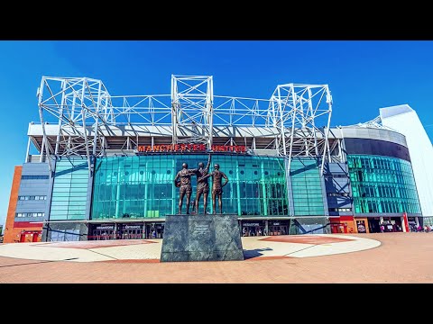 🇬🇧 Walking in OLD TRAFFORD - Manchester United Stadium area tour, England UK - 4K Ultra HD 60fps
