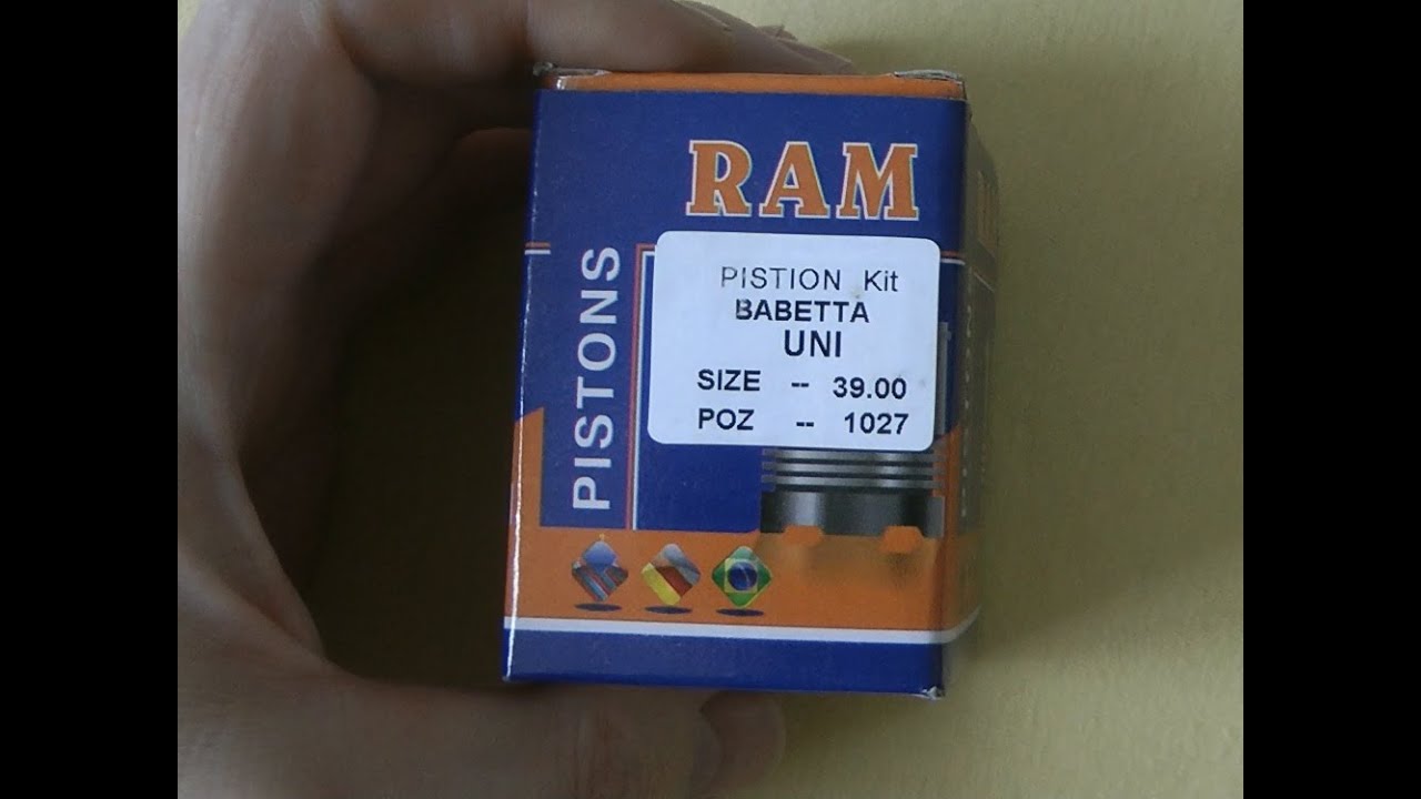 Unboxing RAM piston kit Babetta - YouTube