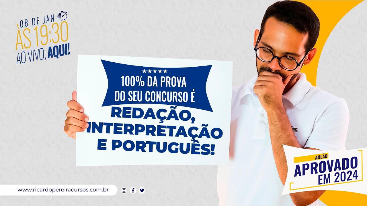 100% DA SUA PROVA É REDAÇÃO, INTERPRETAÇÃO E PORTUGUÊS - APROVADO EM ...