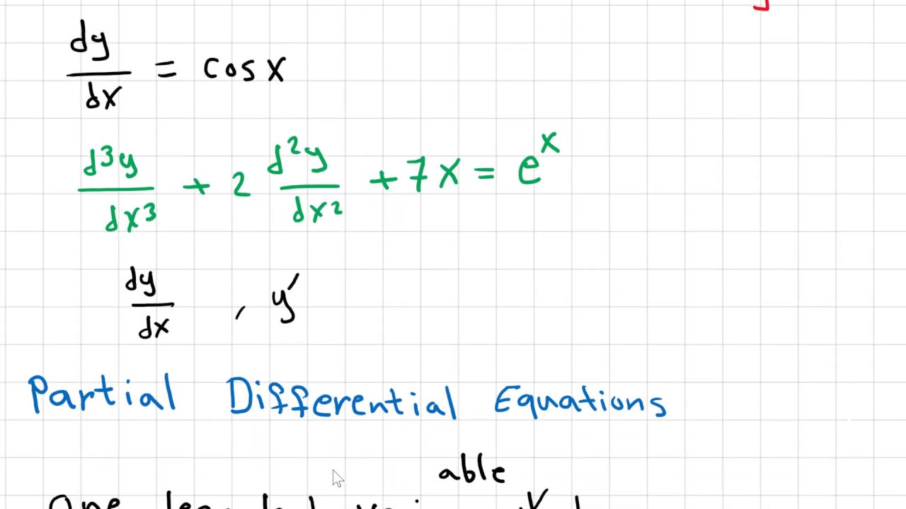 Partial Differential Equations Part 1 YouTube partial-differential-equations-part-1-youtube