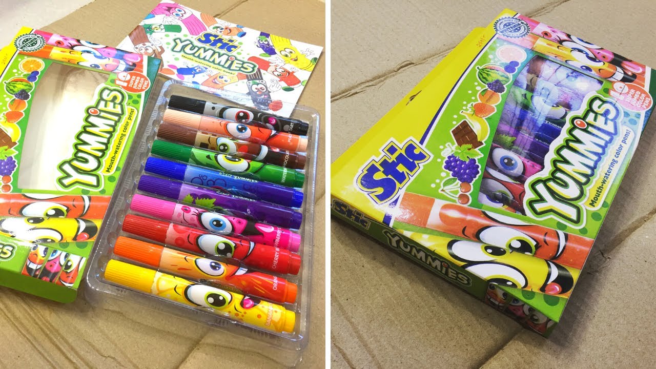 Unboxing and Review of Stic yummies 10 colors 200rs - YouTube