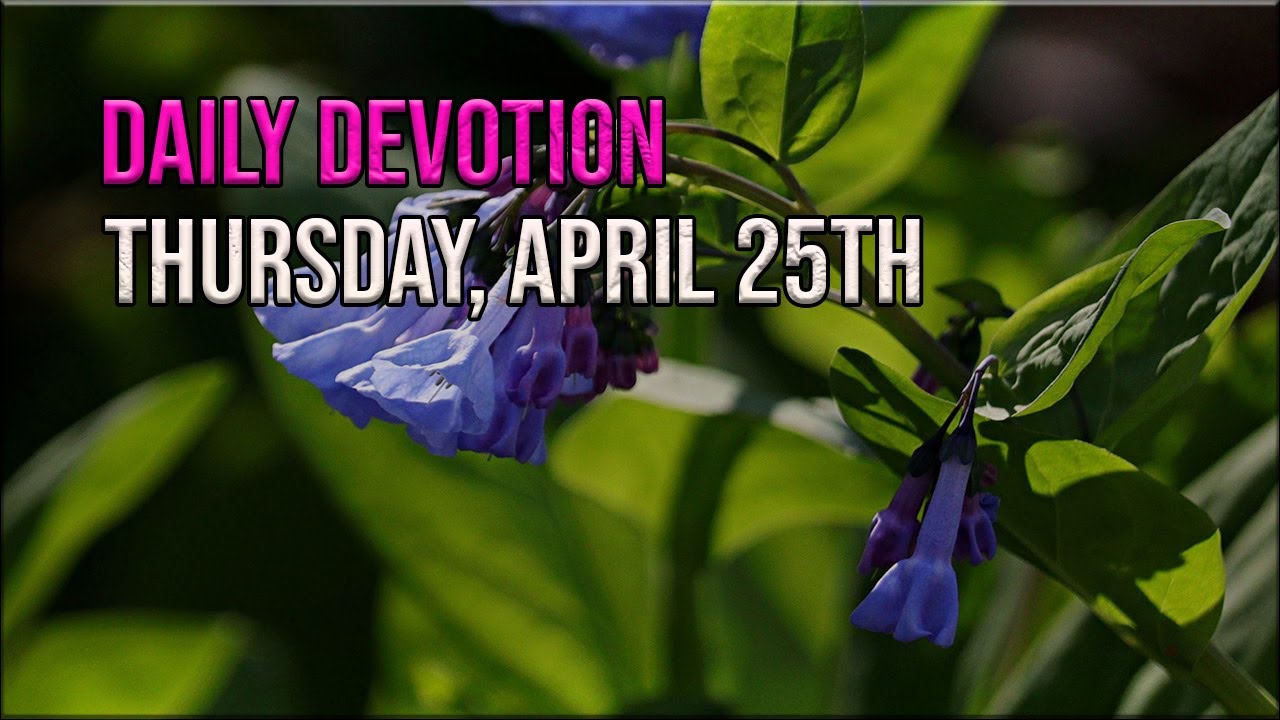 Daily Devotion [Thursday, April 25th] - YouTube