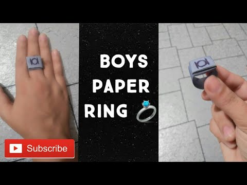 paper ring for boy / paper craft for boy / paper ring without glue ...