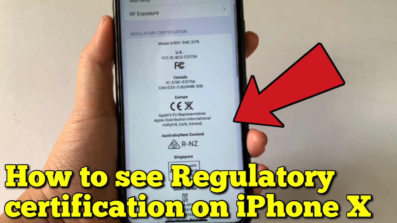 How to see regulatory certification on iPhone X - YouTube