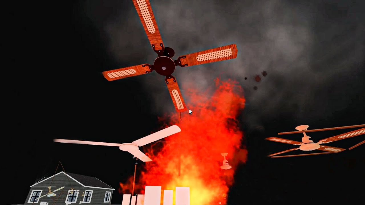 CRAZY Wobbly Ceiling Fan on Fire - YouTube