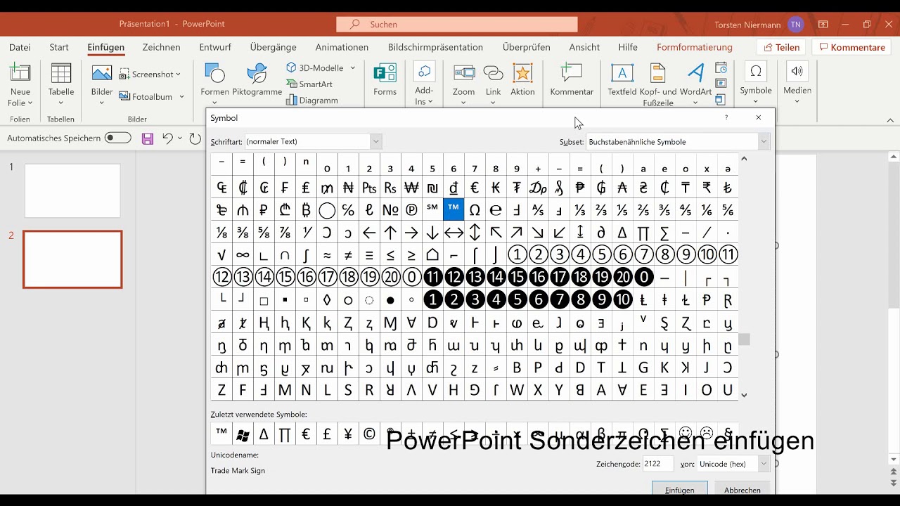 MS PowerPoint: Sonderzeichen in PowerPoint finden und in Ihre Folien ...