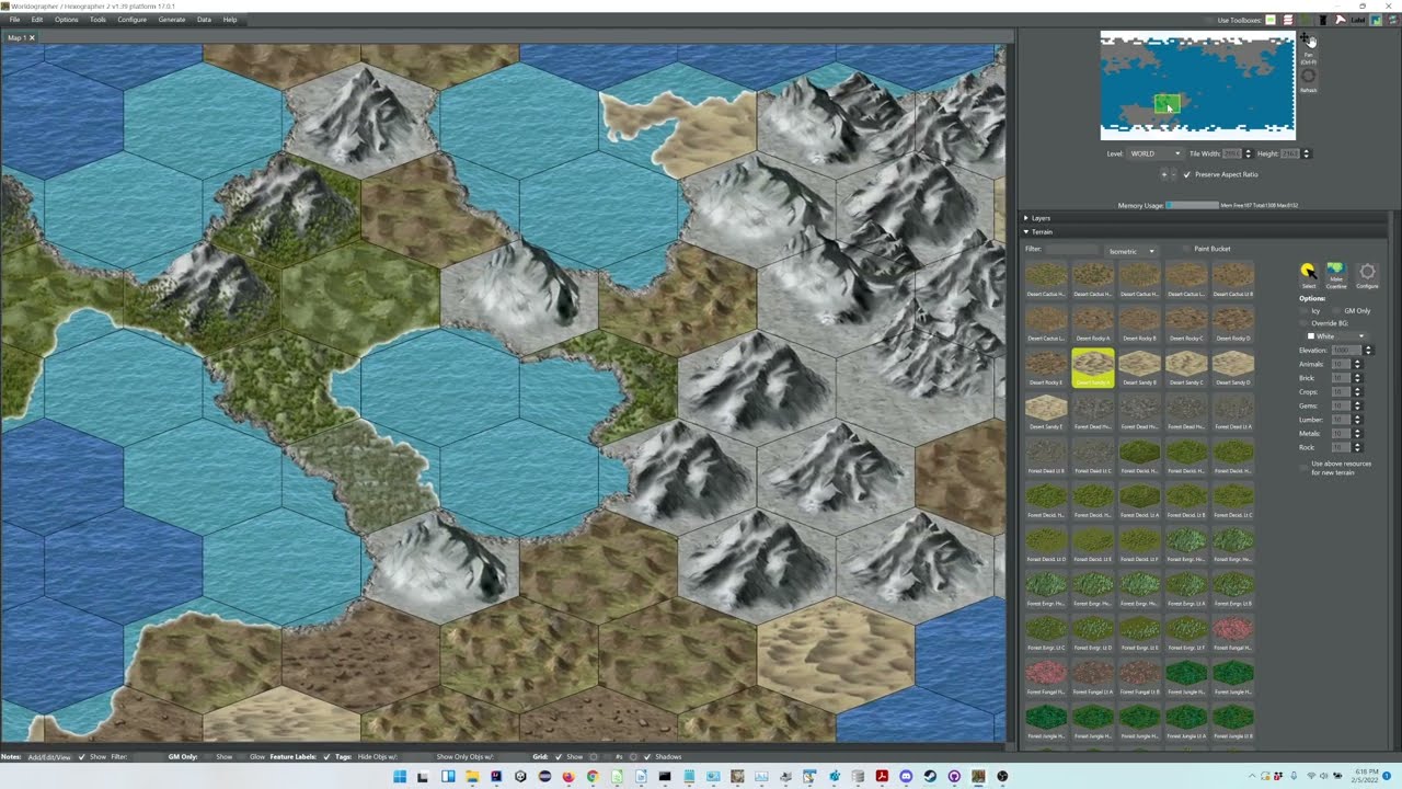 Worldographer Isometric World/Kingdom Maps New Coasts Preview - YouTube