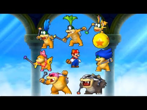 New Super Mario Bros. 2 - All Koopaling Boss Battles