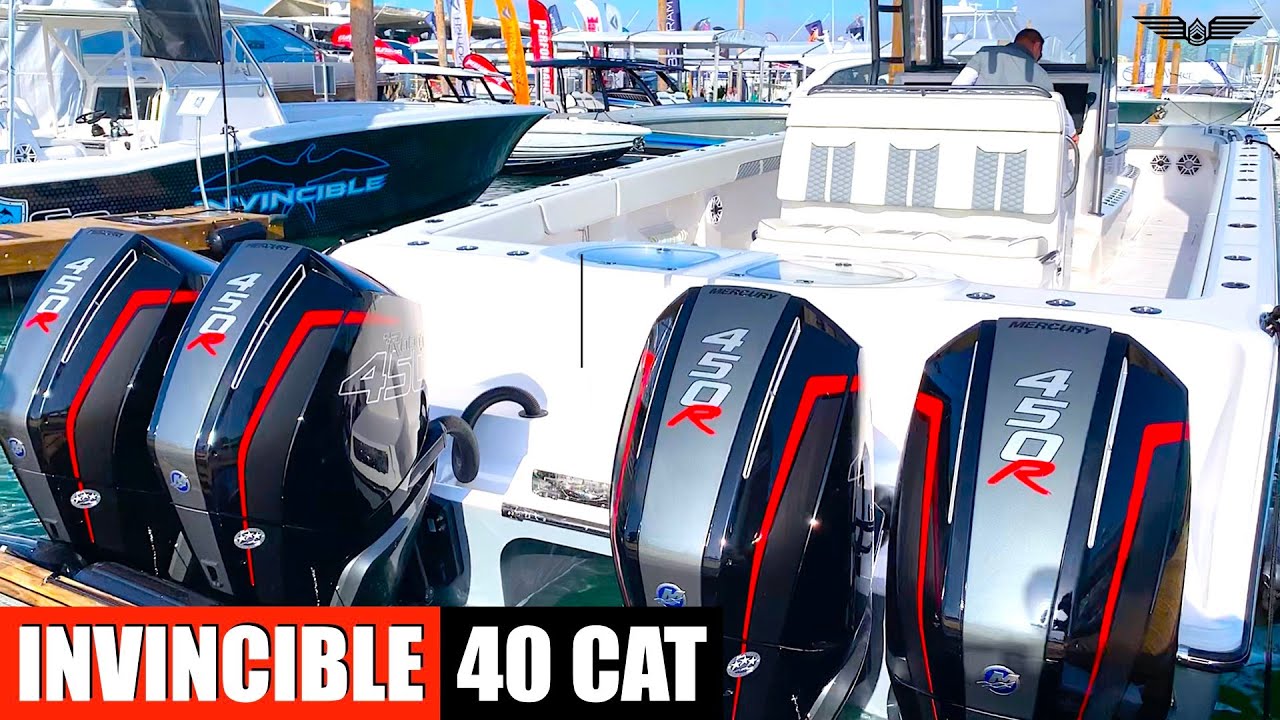 INVINCIBLE 40' Cat Sea Trial - 2020 Miami Boat Show with Capt "SGT ...