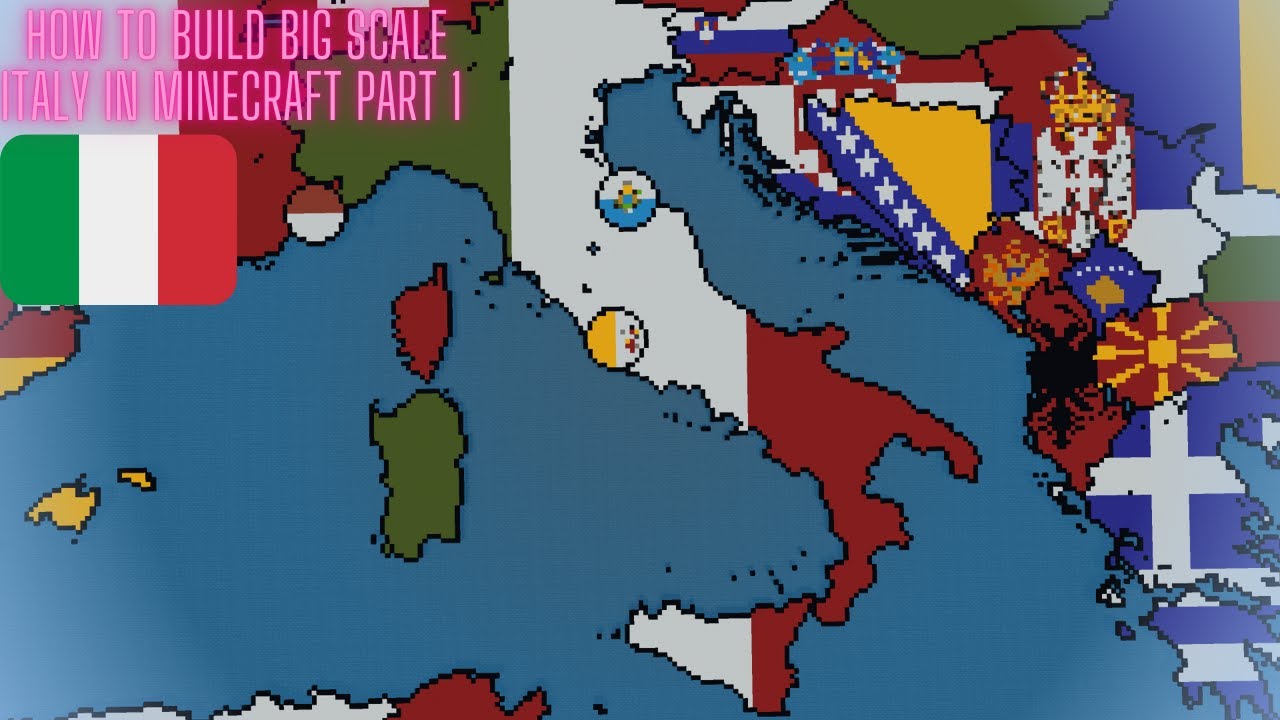 How To Build Big Scale Italy In Minecraft Part 1 - YouTube