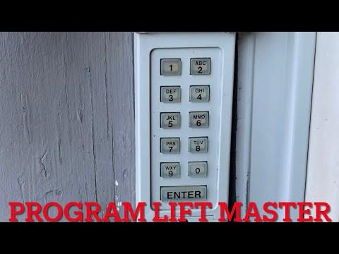 Program Lift Master Garage Door Keypad - YouTube