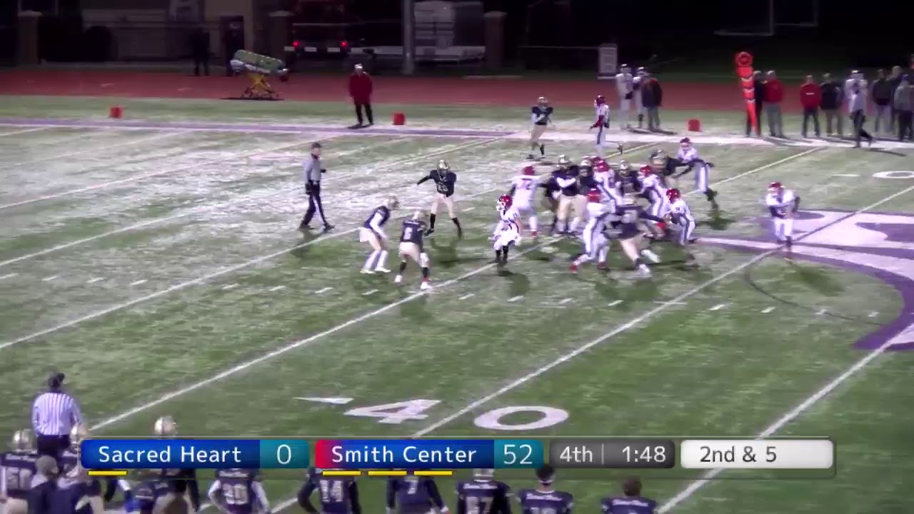 Smith Center Redmen Vs Sacred Heart District Football - YouTube